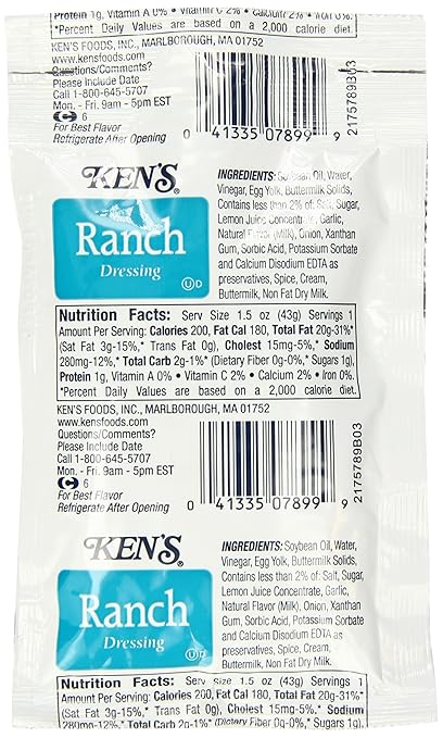Ken S Ranch Dressing Nutrition Facts | Besto Blog