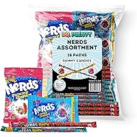 Amazon.com : Nerds Gummy Cluster & Nerds Rope Assortment (16 Packs ...