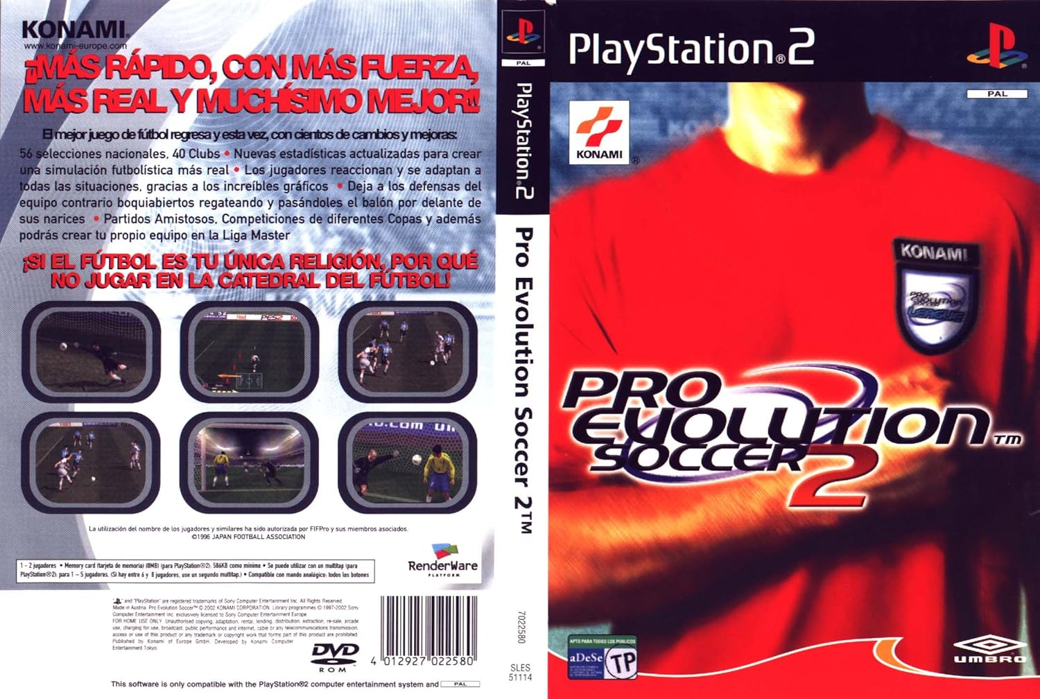 Pro Evolution Soccer 2 PS2: Amazon.es: Videojuegos