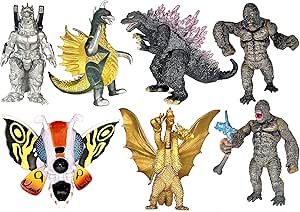 Amazon.com: TwCare Set of 7 Godzilla Toys with Carry Bag, Movable Joint Action Figures 2021 ...