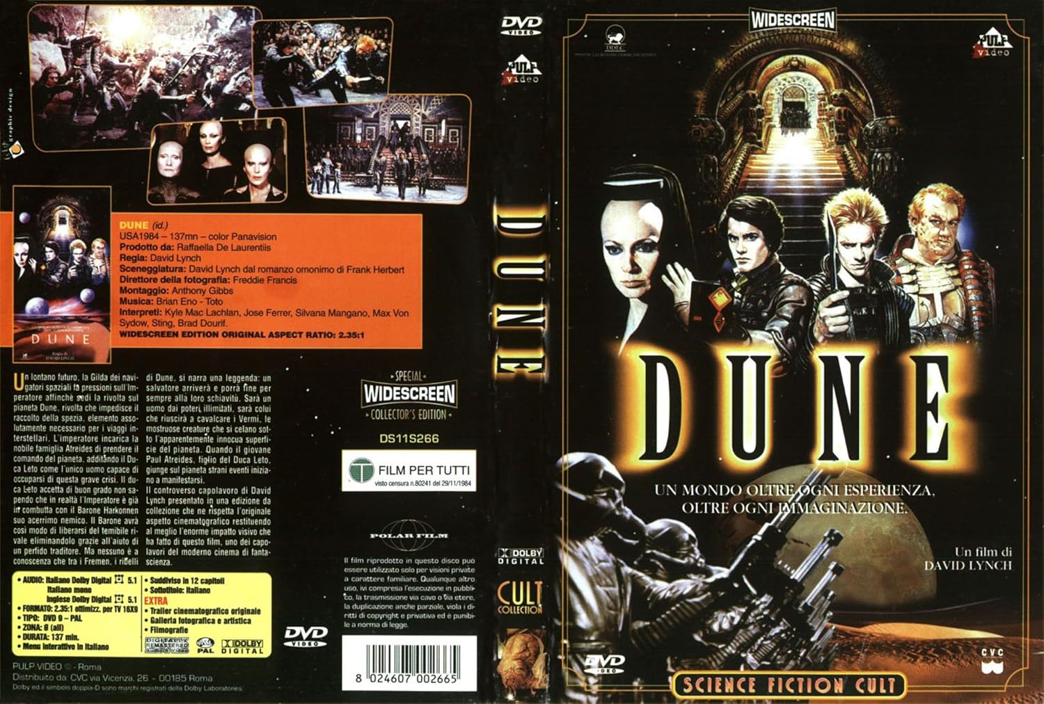 Dune (1984) DVD: Amazon.it: Max Von Sydow-Sting-Silvana Mangano-Kyle ...