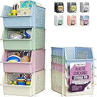 Amazon.com: Skywin Stackable Storage Bins for Pantry - Stackable Bins ...