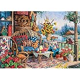Amazon.com: Wonder Forge Goat Hill Lighthouse 1000 Piece Jigsaw Puzzle ...