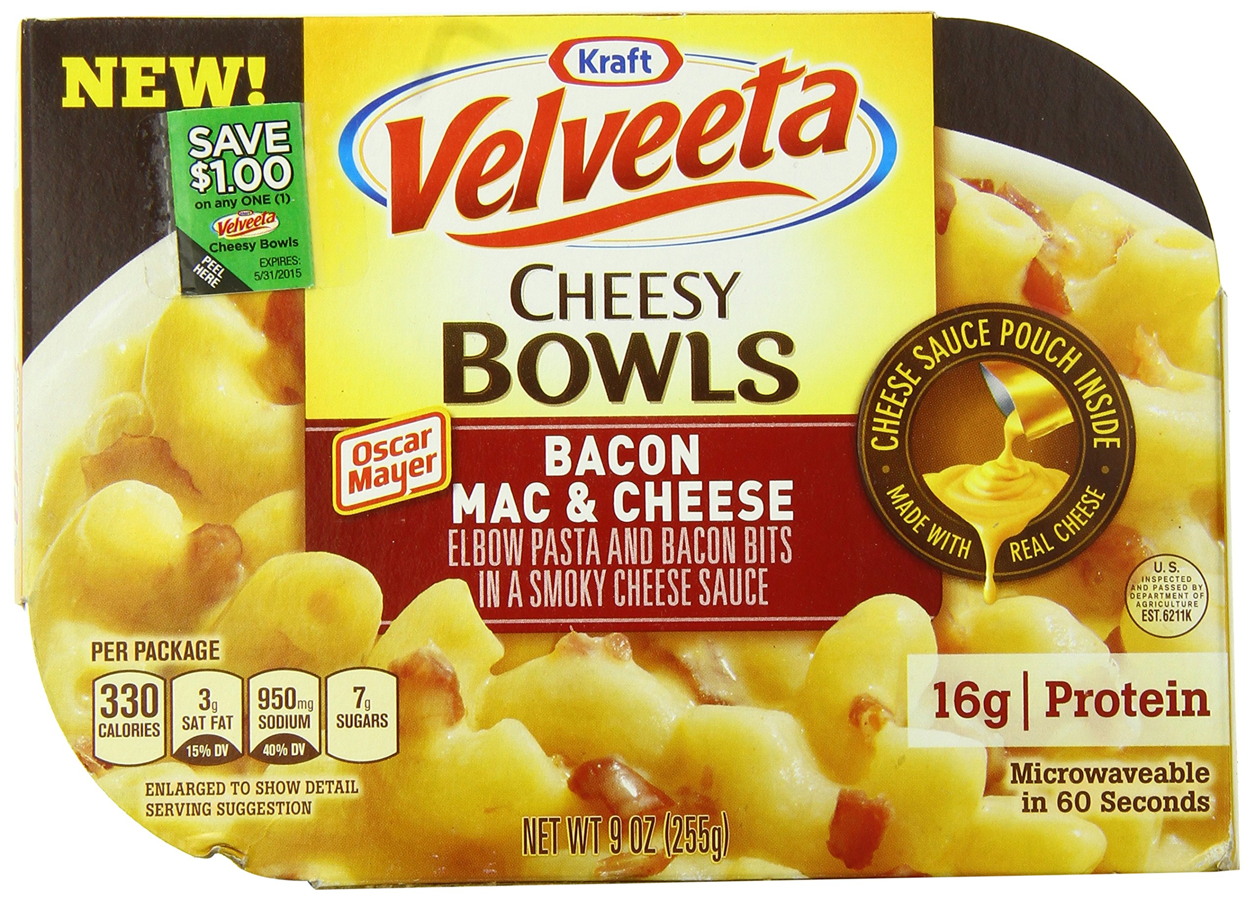 Amazon.com : Velveeta Cheesy Bowls - Ultimate Cheeseburger Mac - 9 ...