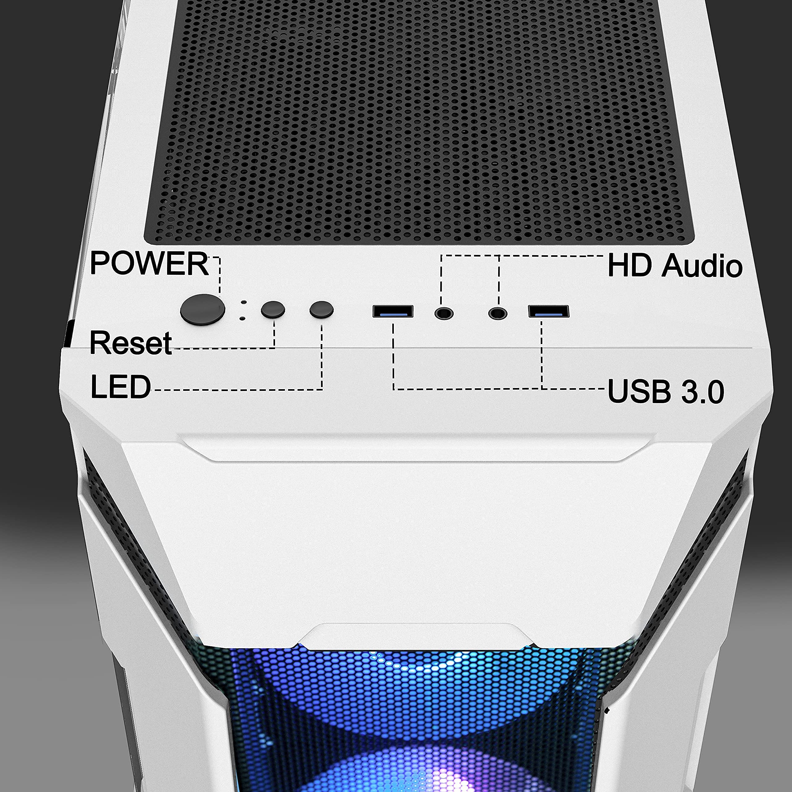 Mua MUSETEX Mesh MATX (Micro-ATX) Mid Tower Case with 5 PCS × ARGB Fans ...