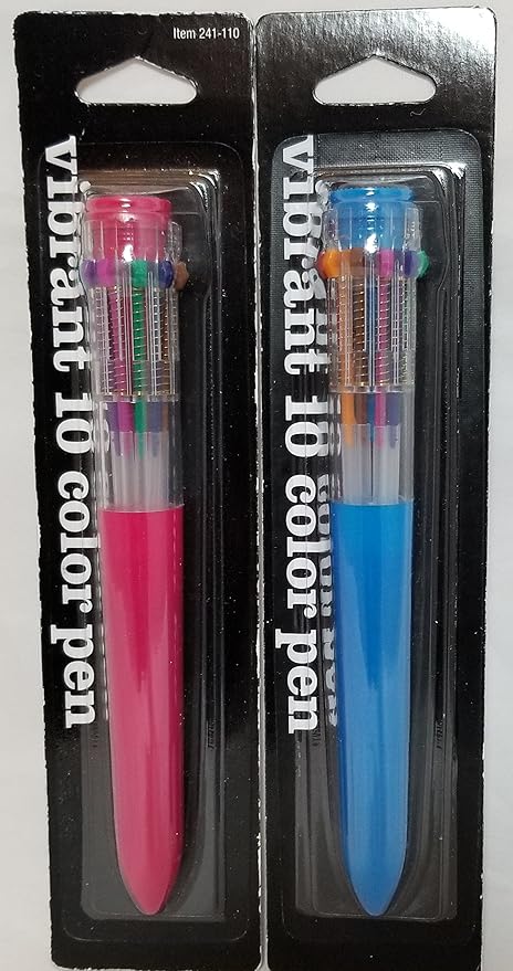 Amazon.com : Foray (TM) Vibrant 10 Color Retractable Ballpoint Pen ...