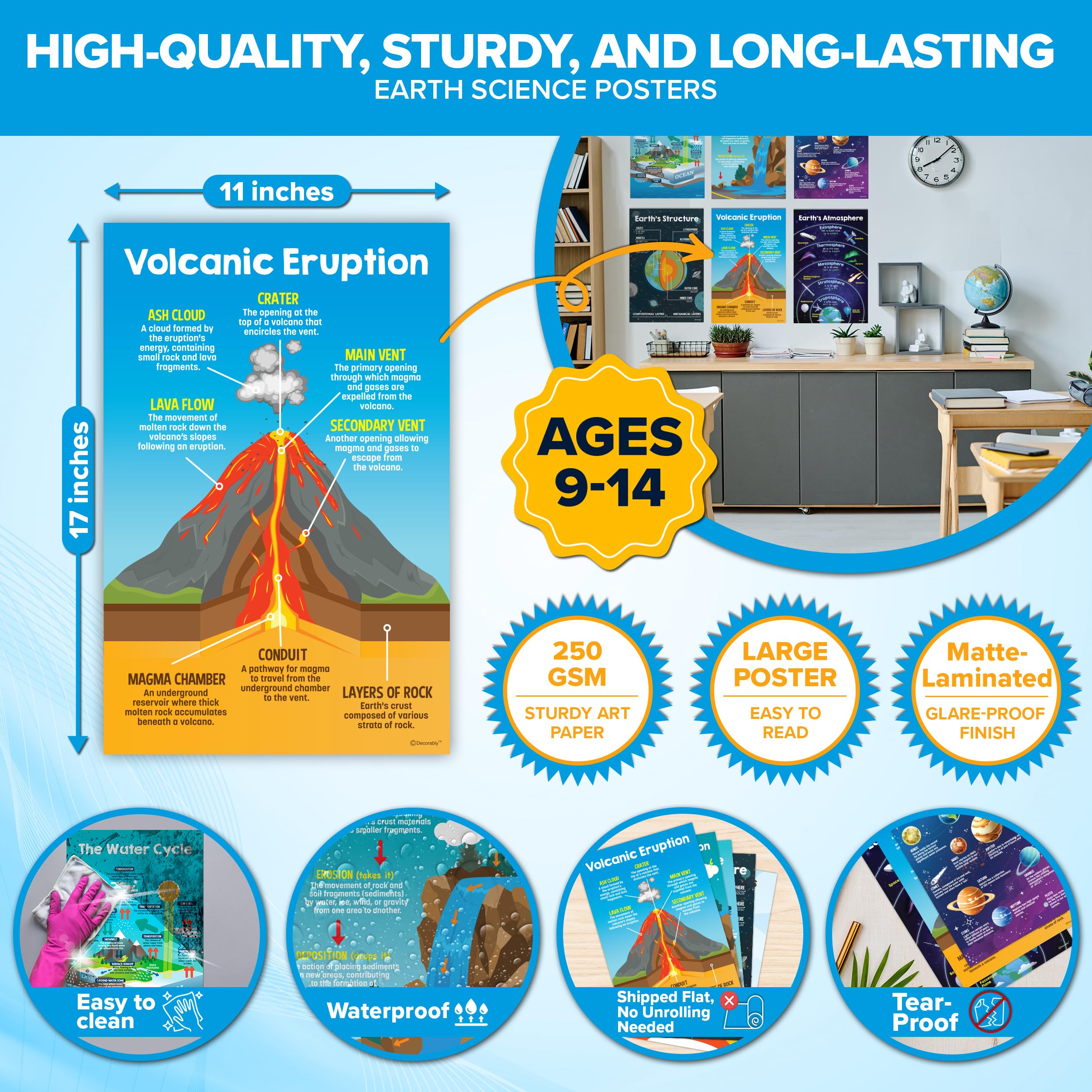 Mua 12 Earth Science Posters for Classroom, 11x17" Science Classroom ...