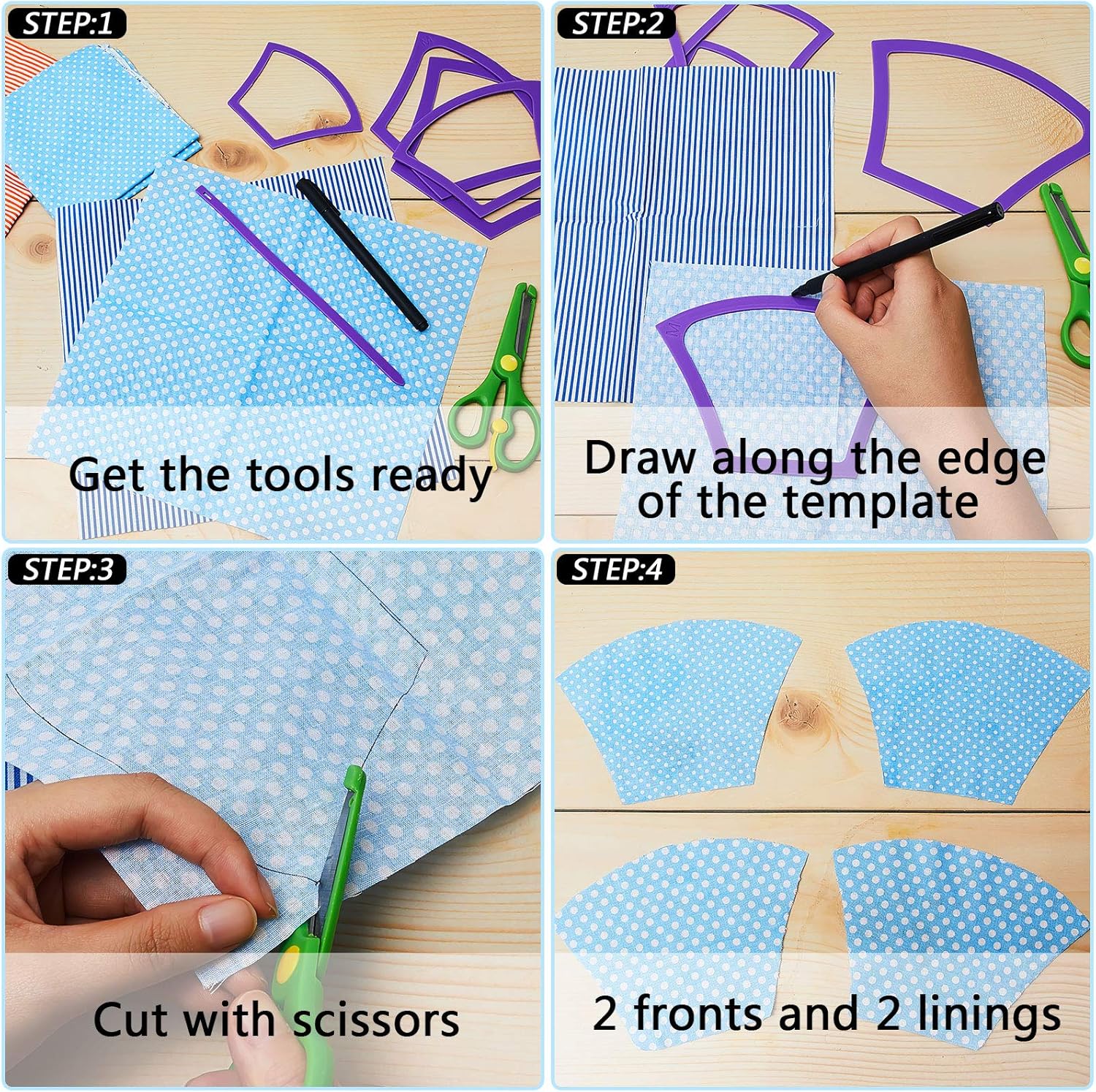 5 Pieces Face Covering Sewing Templates Face Protector Plastic Sewing ...