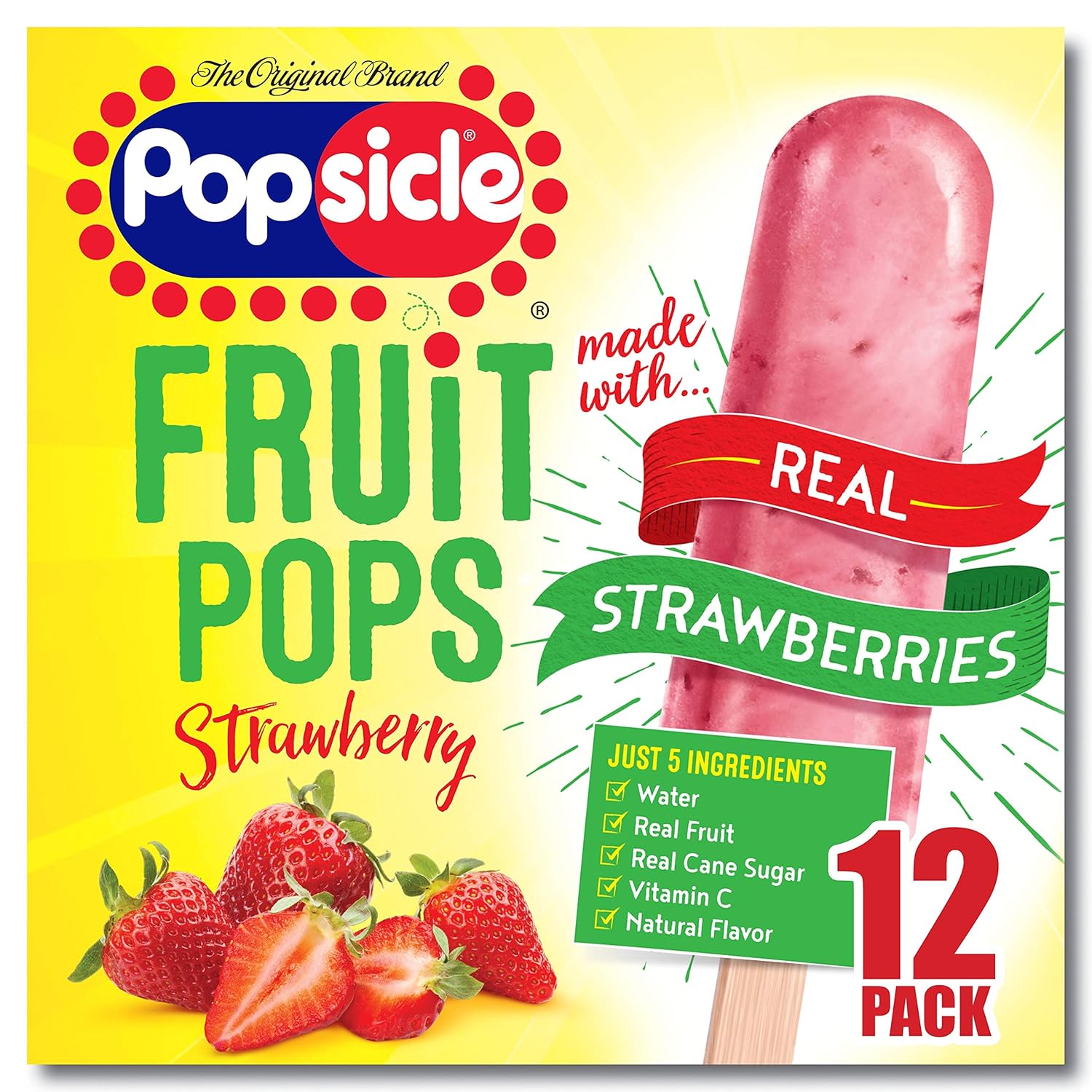 Popsicle Fruit Pops For a Tasty Frozen Treat Strawberry Ice Pop Made ...