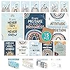 Decorably 15 Boho Welcome Sign for Classroom Poster, Matte-Laminated ...