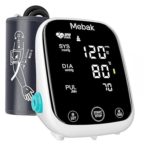 Mebak Blood Pressure Monitor, Upper Arm BP Cuff, Blood Pressure Gauge ...