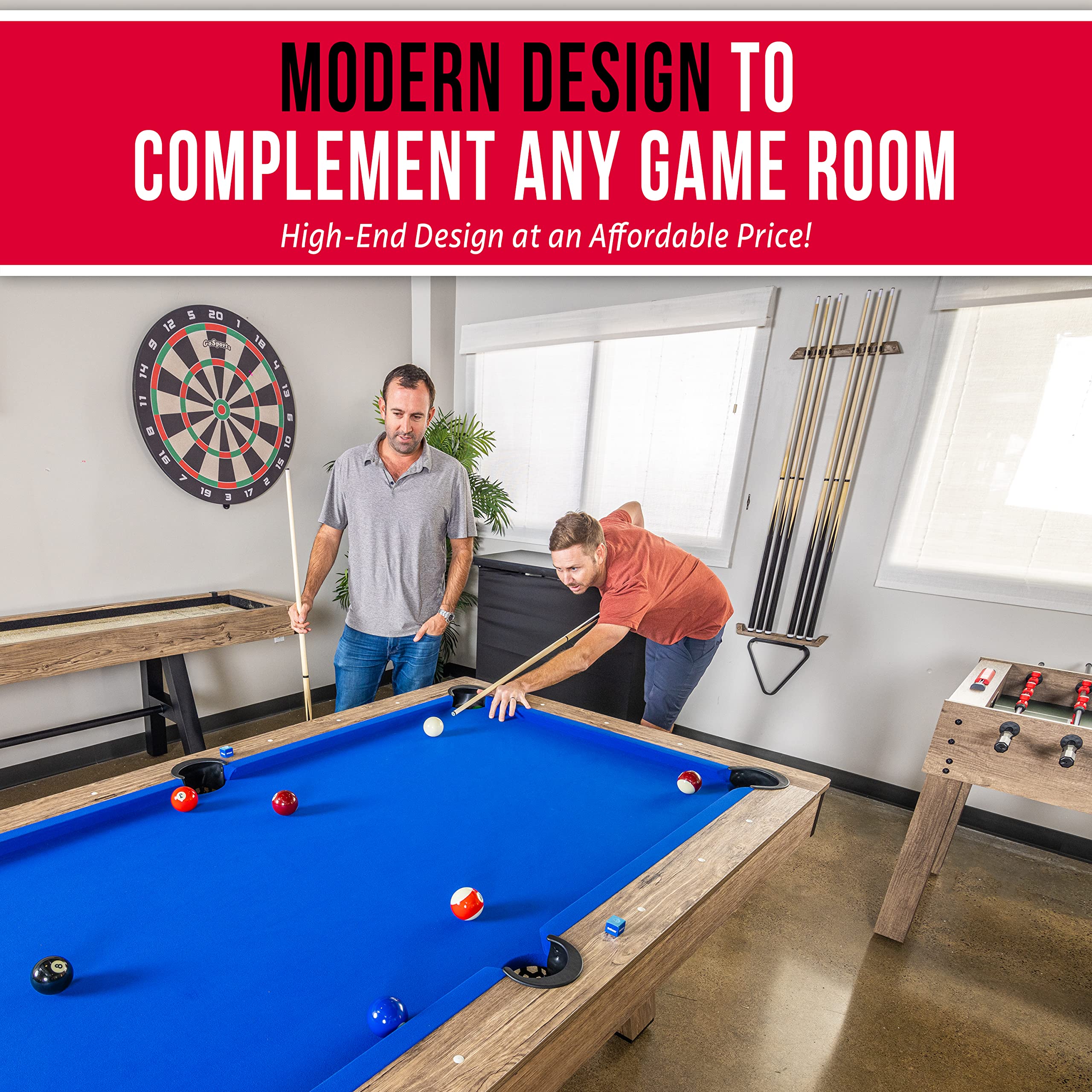 Mua GoSports 7 ft Pool Table with Wood Finish - Modern Billiards Table ...