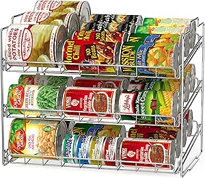 Amazon.com: DecoBros Supreme Stackable Can Rack Organizer, Chrome ...