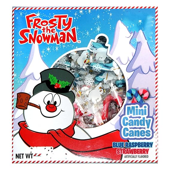 Flix Candy (1) Box Frosty the Snowman Candy Canes - 20 Individually ...