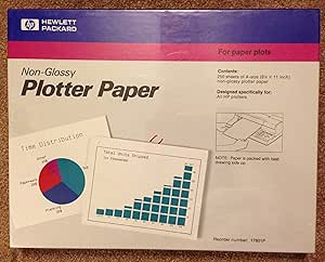 Amazon.com : hp Hewlett Packard Non-Glossy Plotter Paper -- 250 sheets ...