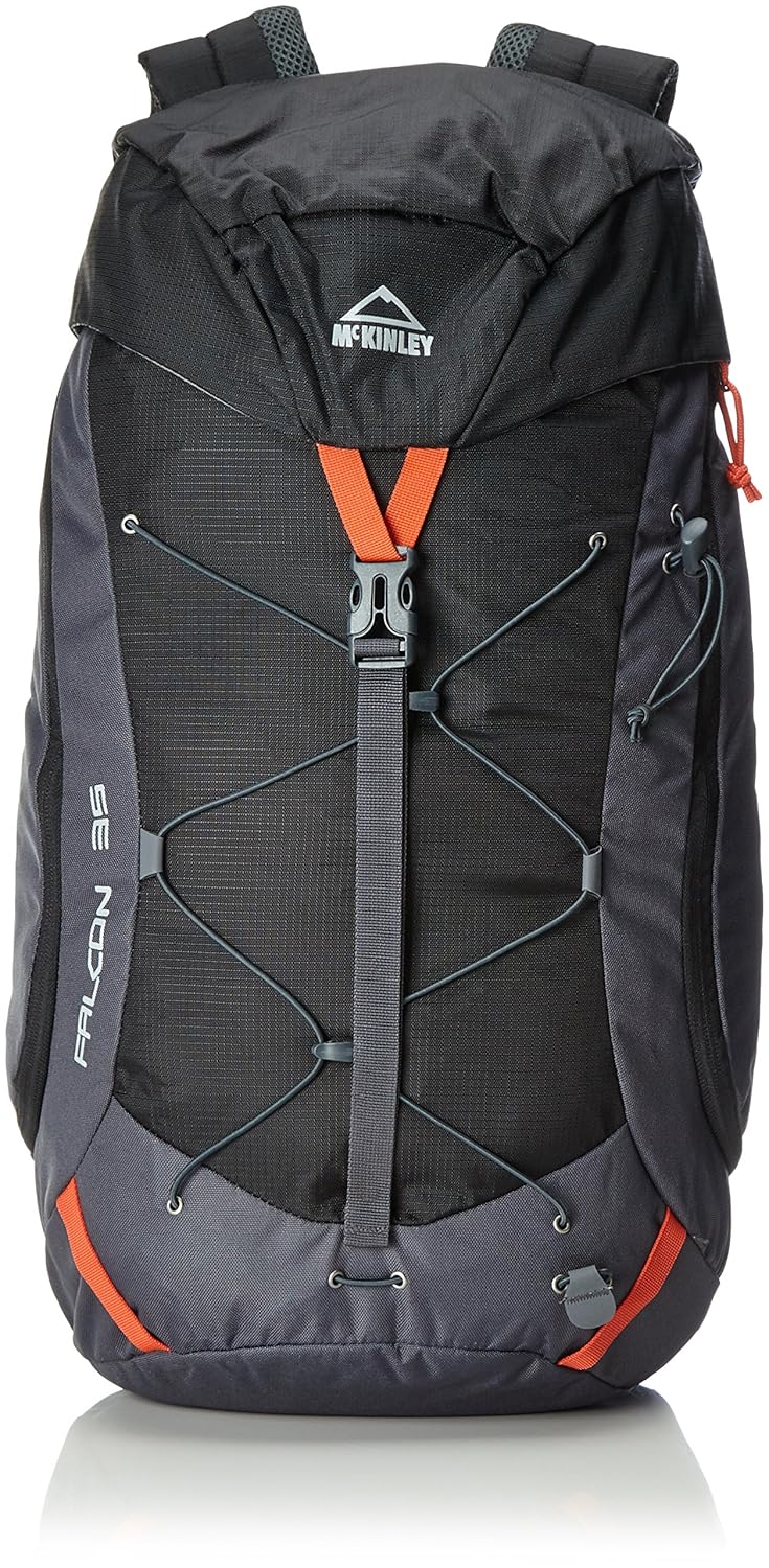 McKinley Hiking-Backpack Falcon 35 Black / Black / Red -35: Amazon.co ...