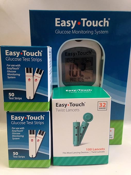 Amazon.com: Easy Touch Glucose Test Strips 100ct w/ 100ct Easy Touch ...