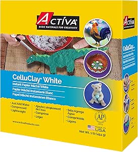 Amazon.com: ACTIVA CelluClay Instant Papier Mache, 1 pound, White