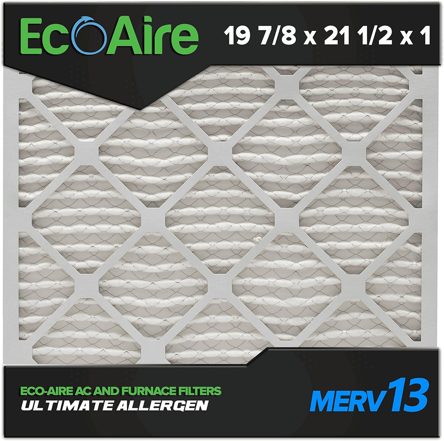 Eco Aire 19 7 8x21 1 2x1 MERV 13 Pleated Air Filter 19 7 8 X 21 1 2 X eco-aire-19-7-8x21-1-2x1-merv-13-pleated-air-filter-19-7-8-x-21-1-2-x