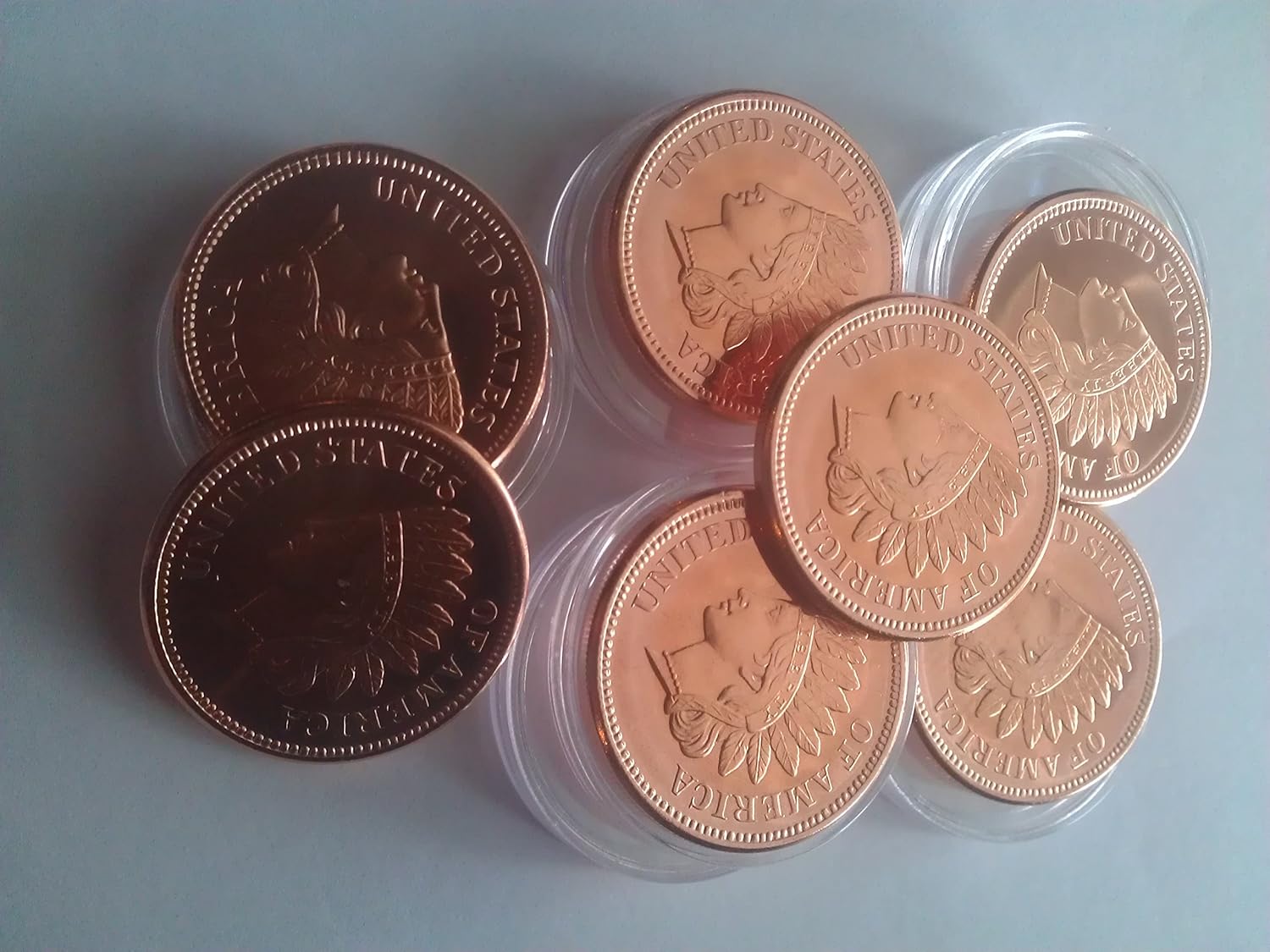 Amazon.com : Native American Penny One Ounce Copper Rounds 7 Pack ...