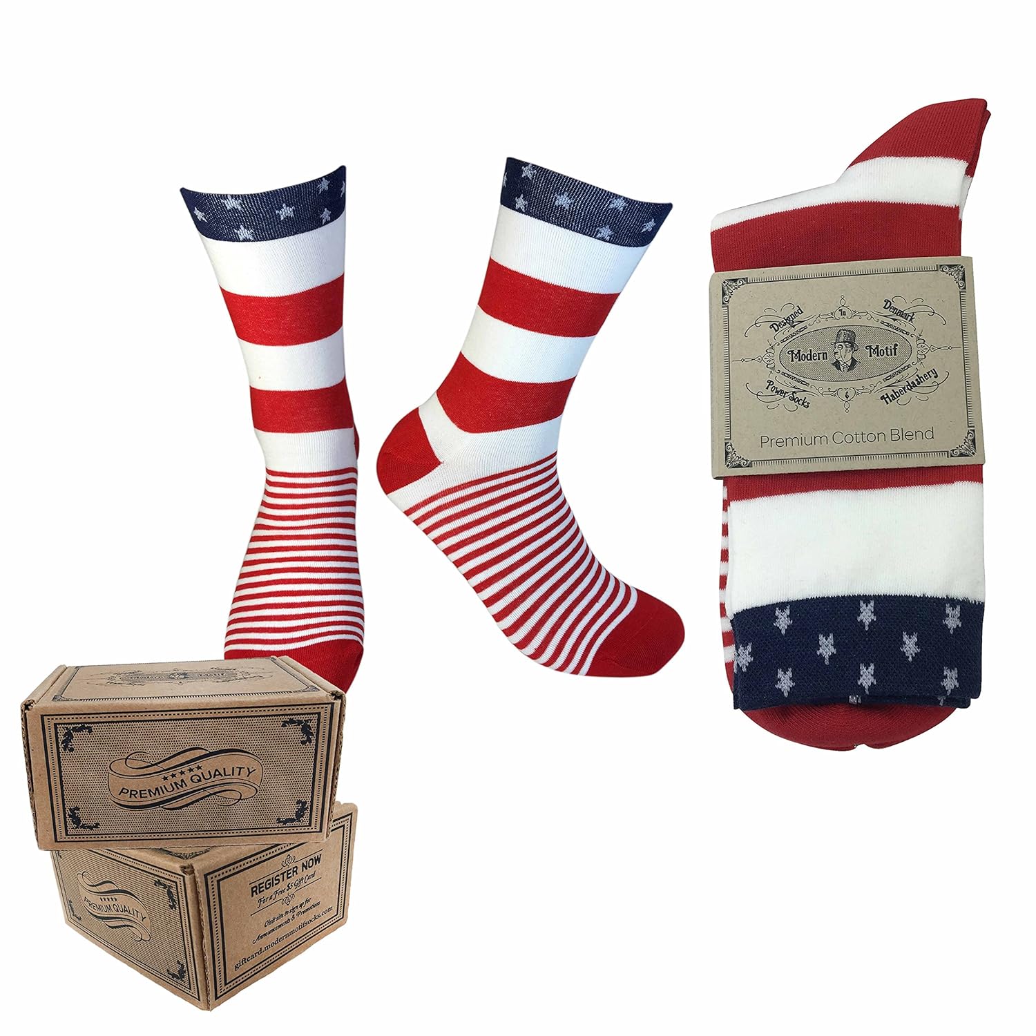 Men's Casual Red and white Design Cotton Rich Funky Comfort Single Pair ...