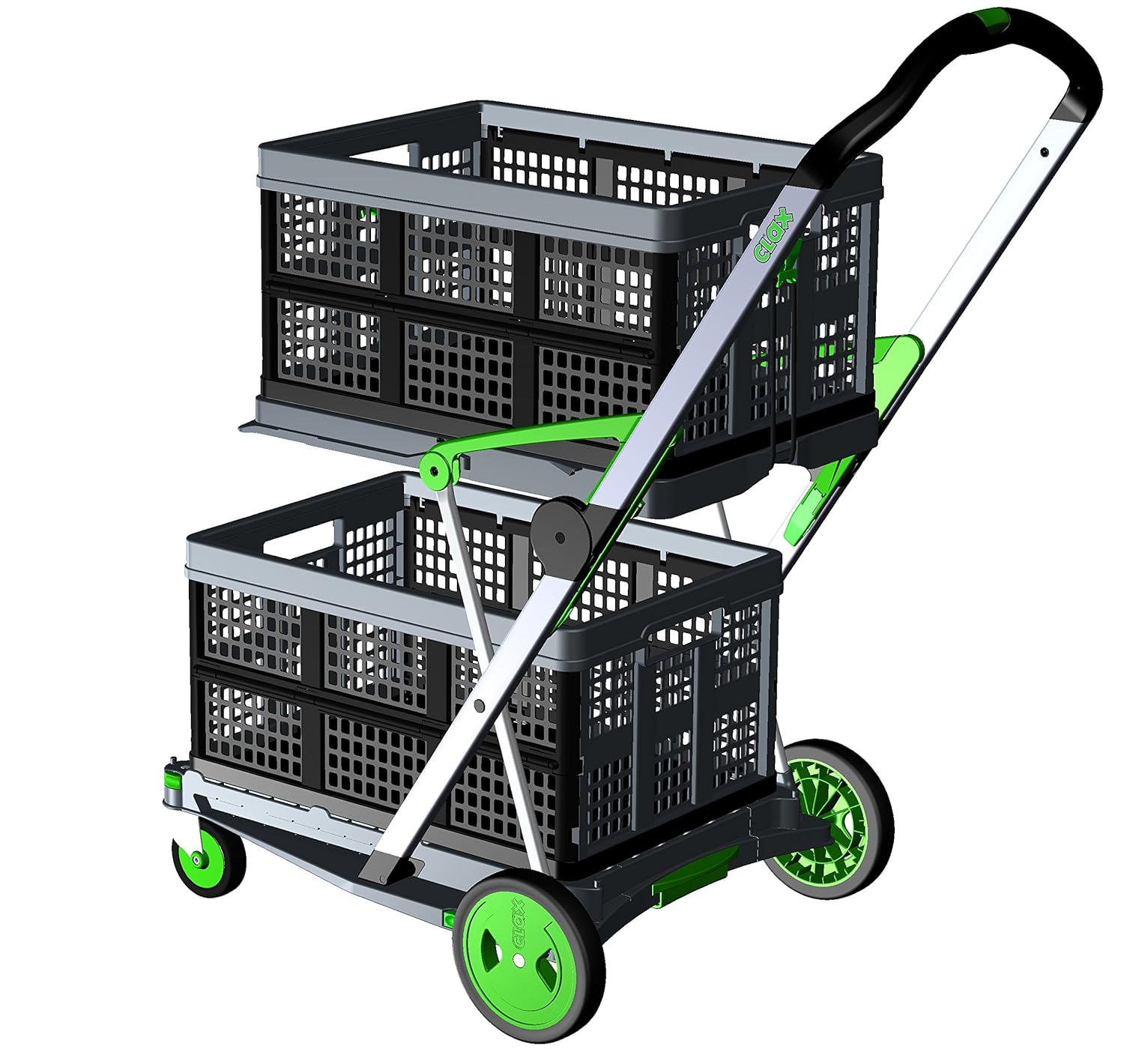 Clax Folding Trolley with 2 Folding Trays – BigaMart