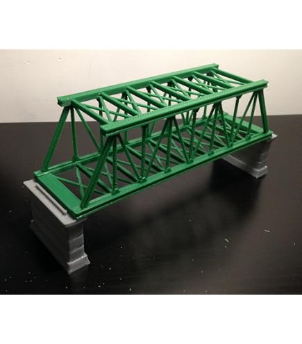 Model Railroad Truss Bridge Z Scale With Piers Plastic Railroad Model ...