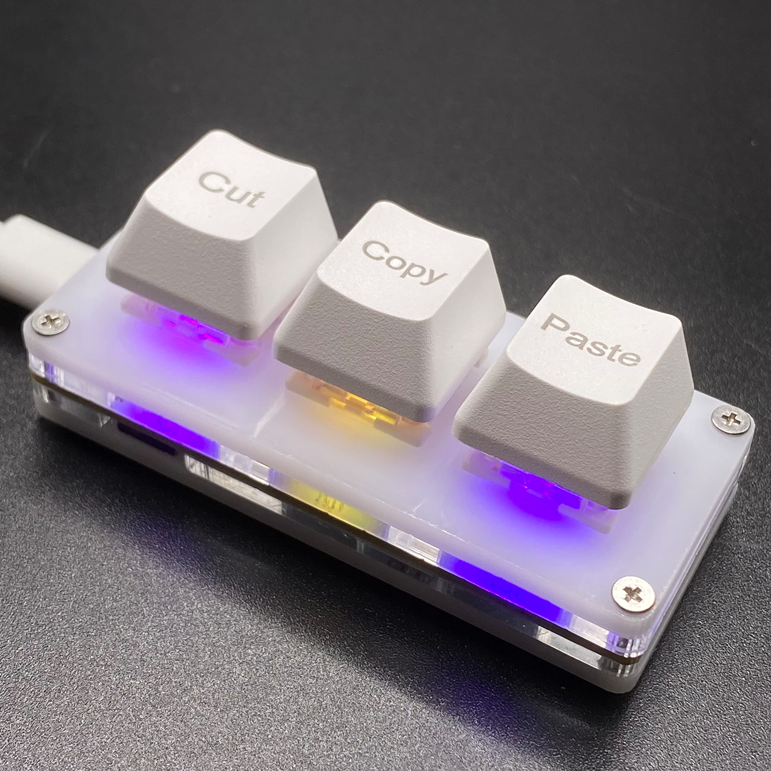 Mua Mini 3 Key Cut Copy Paste Keyboard Ctrl X C V Shortcut One Handed Keyboard Rgb Macro Pad