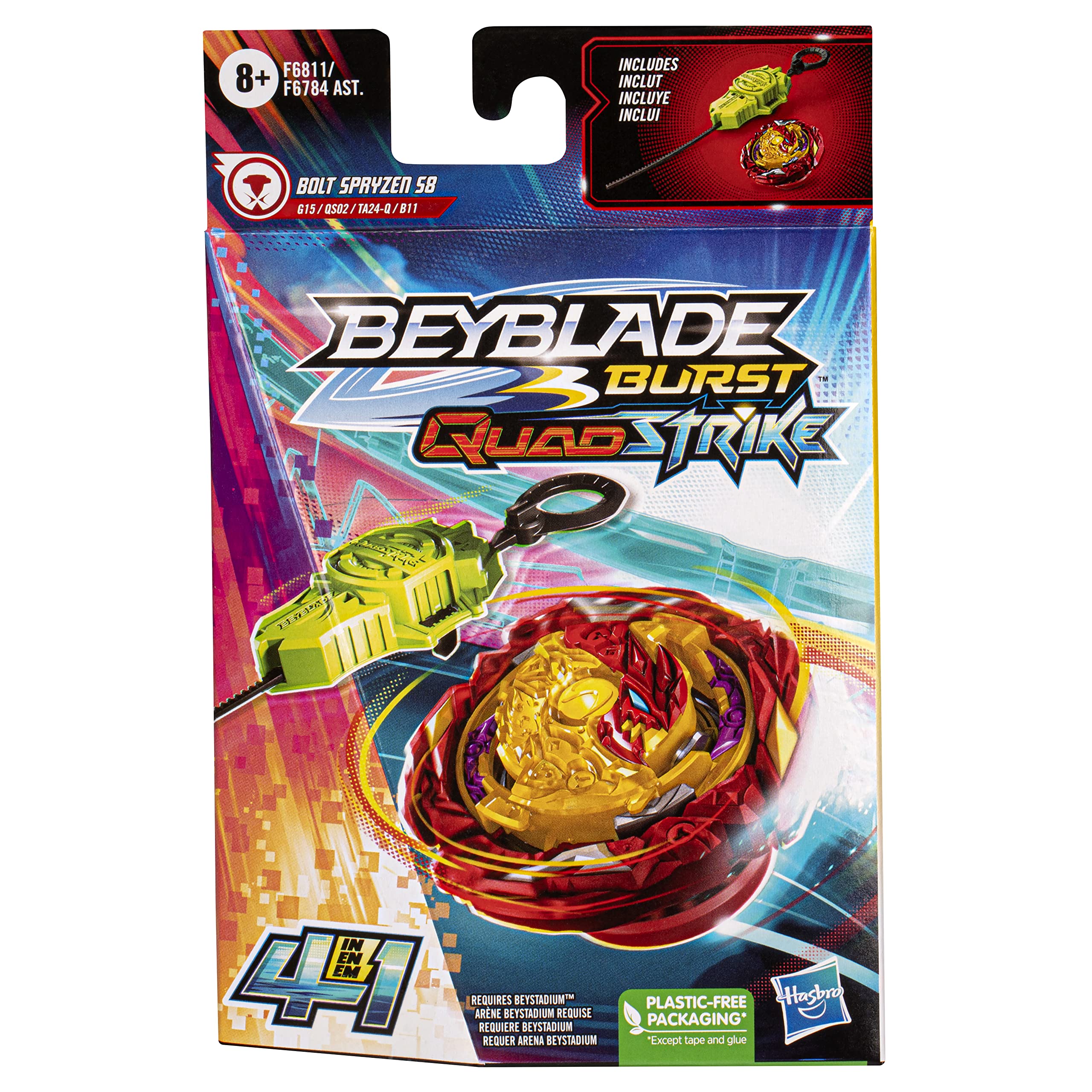Mua BEYBLADE Burst QuadStrike Bolt Spryzen S8 Spinning Top Starter Pack ...