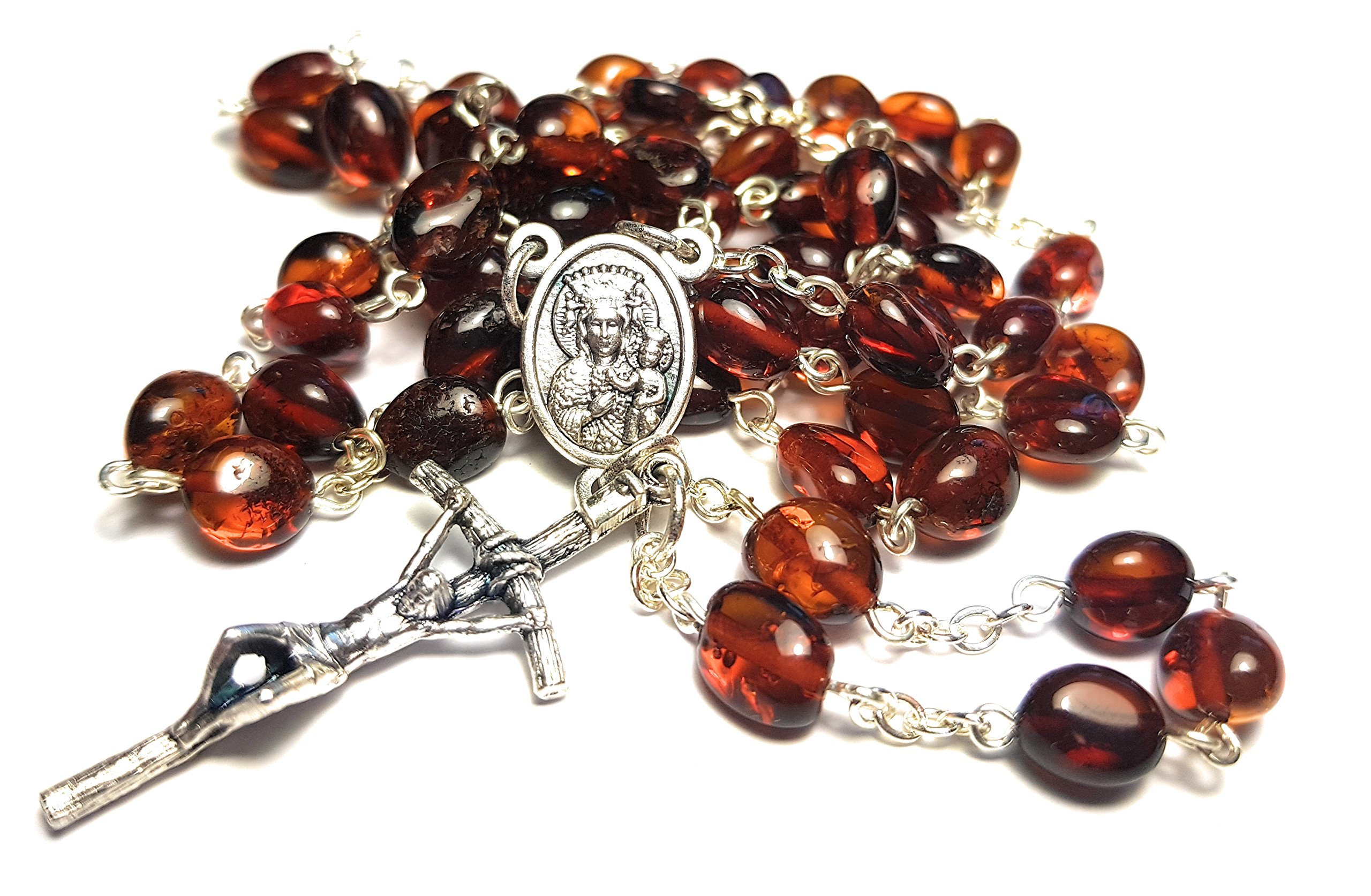 Buy Amber Rosary Genuine Natural Baltic 5mm Bead 20.5 inch Long Hail ...