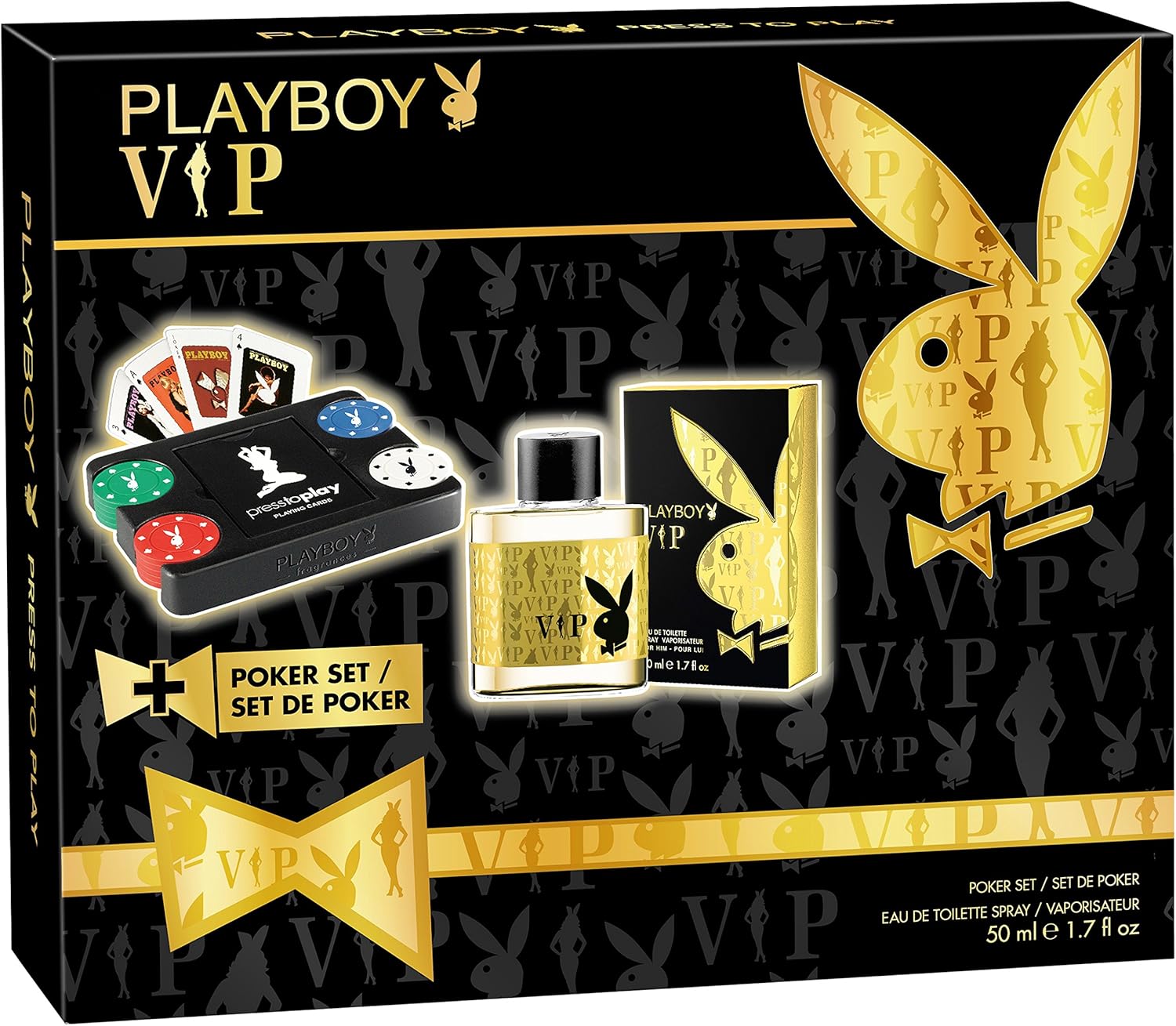 Playboy VIP Perfume & Game Set for Men: 50ml Eau De Toilette Spray and ...