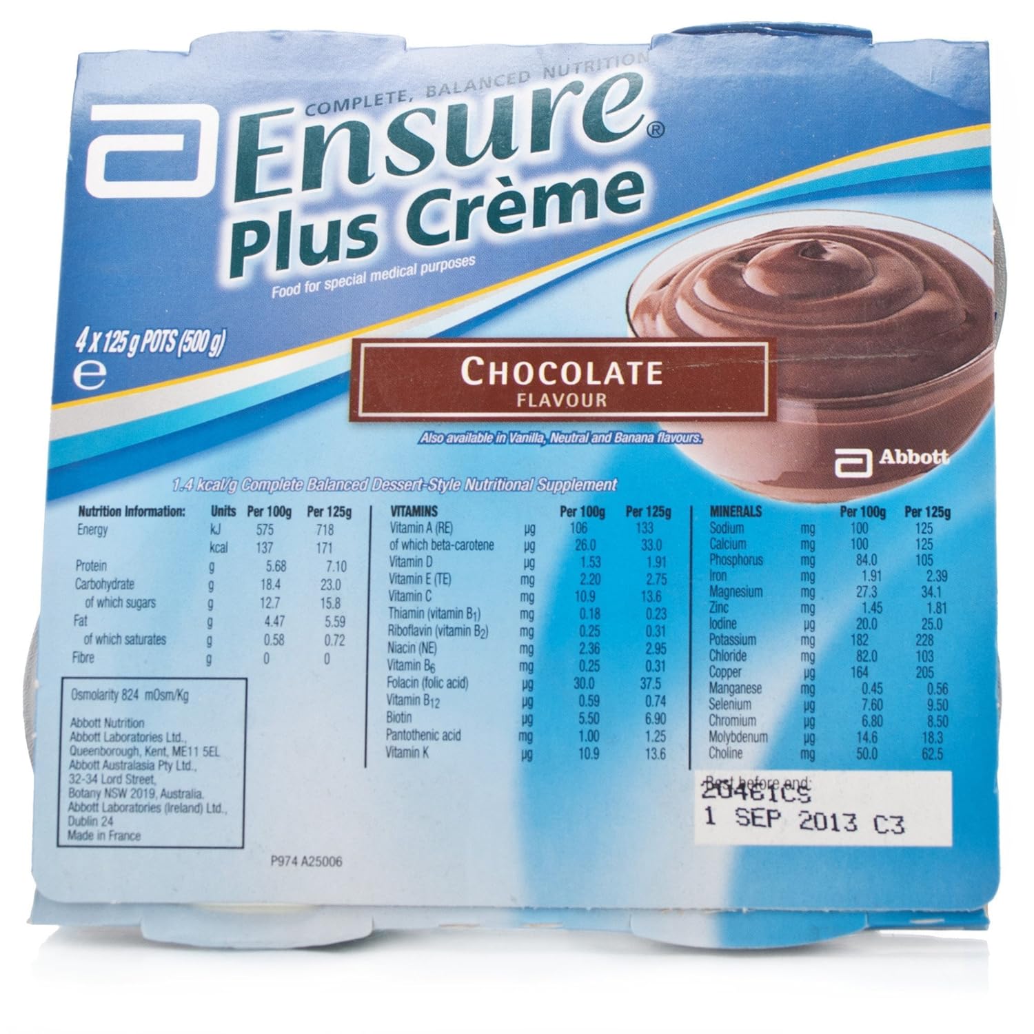 Ensure Plus Creme Cluster Chocolate (4 x 125g): Amazon.co.uk: Health ...