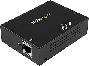 Amazon.com: StarTech.com 1 Port Gigabit PoE+ Extender 802.3at & 802.3af ...