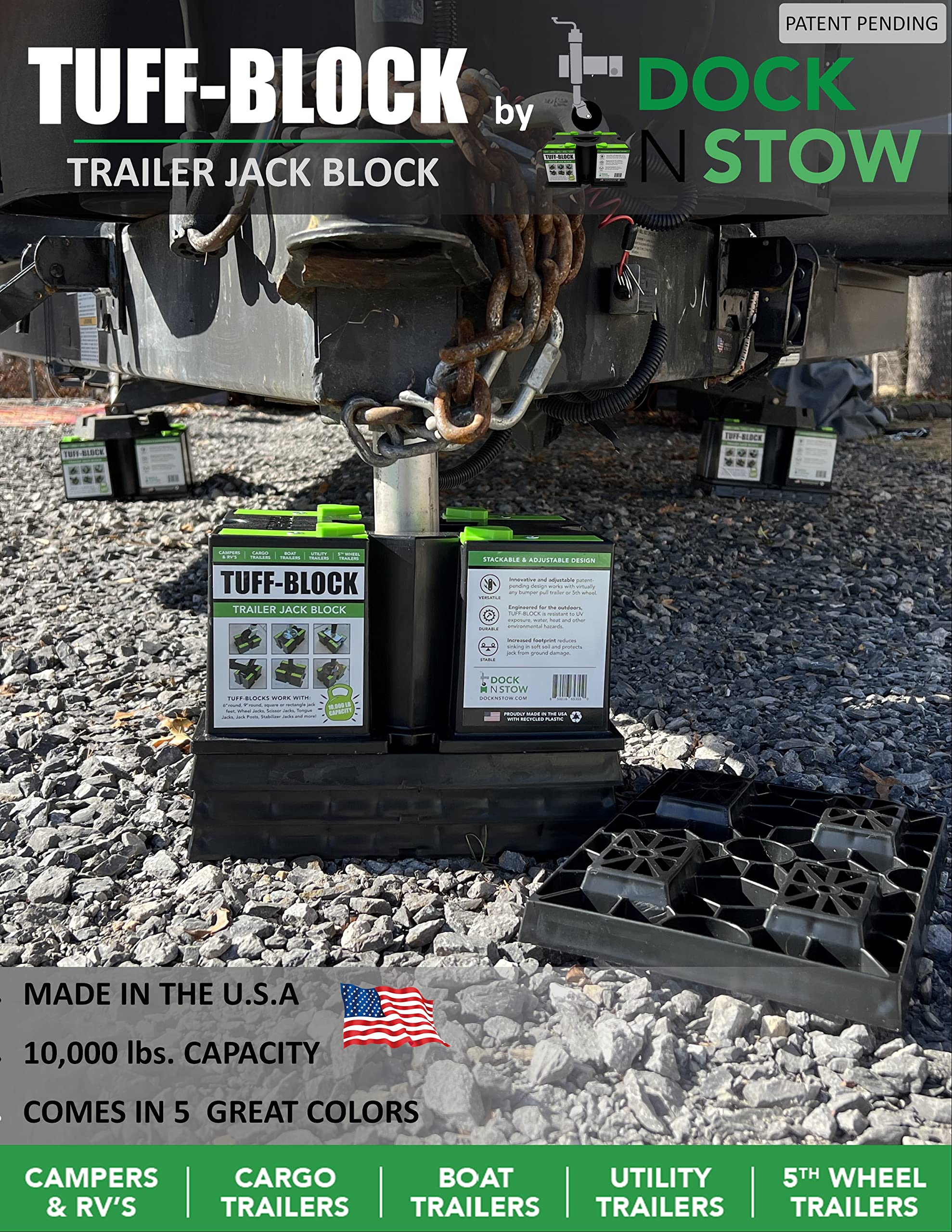 Mua TUFF-Block by Dock N Stow w/ 4 XL Pads Combo – RV Leveling Blocks ...