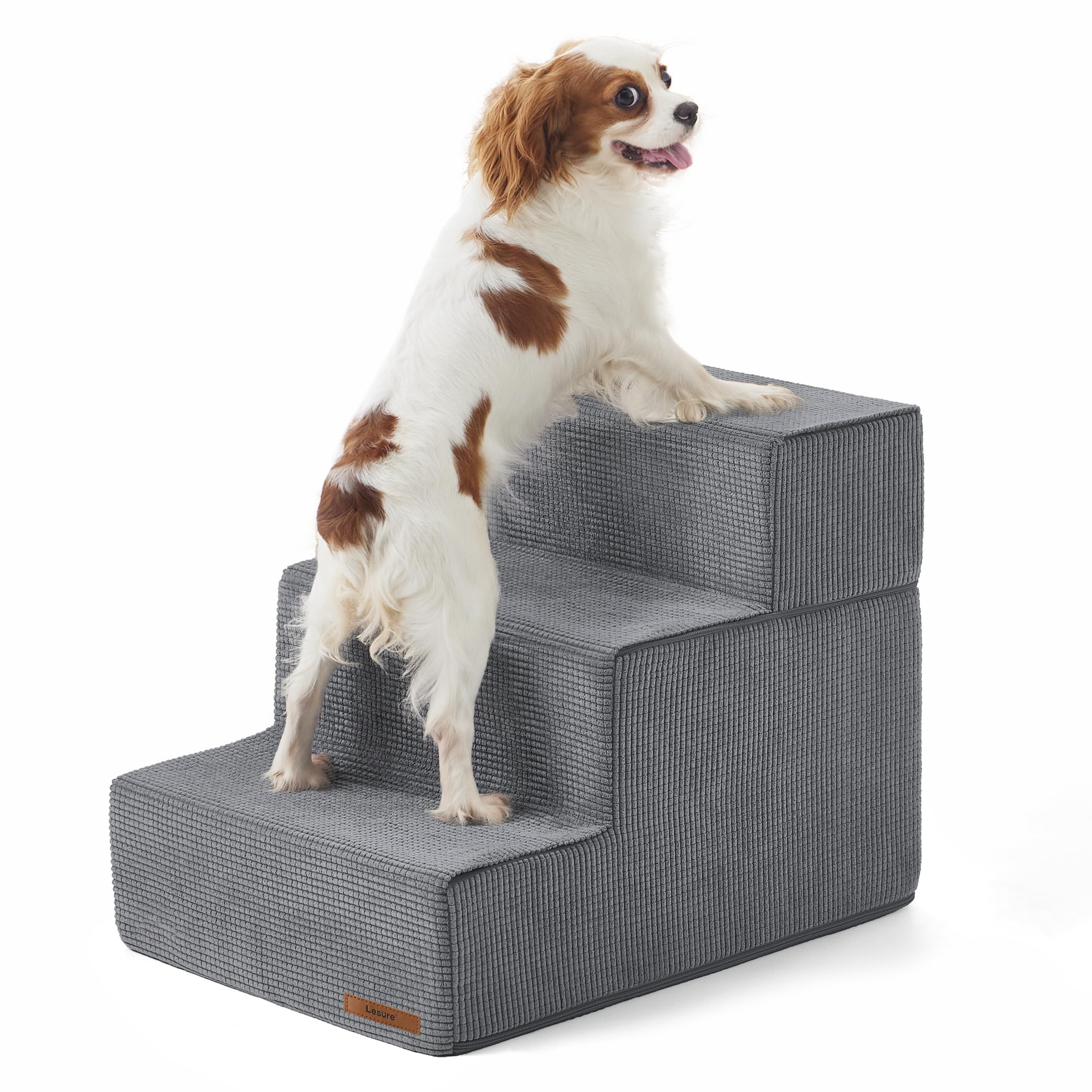 Lesure Dog Stairs for High Beds - Extra Wide Pet Stairs for Large ...