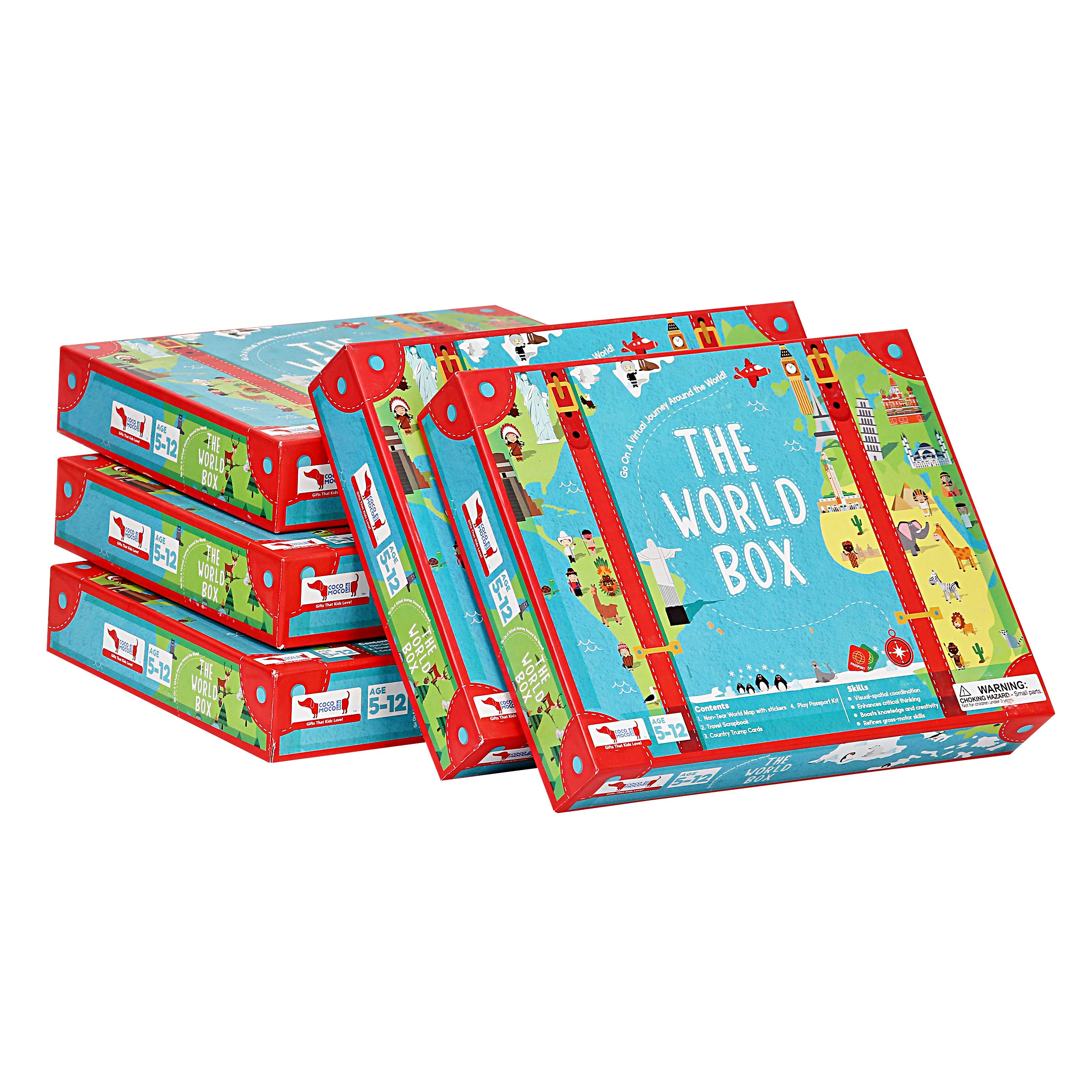 Buy CocoMoco Kids World Box Geography Game with World for Kids ...
