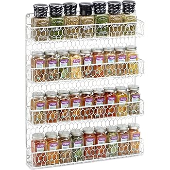 Amazon.com: Rev-A-Shelf 565-14-52 Wall 14" Door Mount Spice Rack - Wire ...