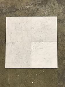 Honed White Carrara Marble 12x12 - Marble Tiles - Amazon.com