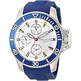 Amazon.com: Nautica Men's N14536 NST Stainless Steel Watch with Black ...