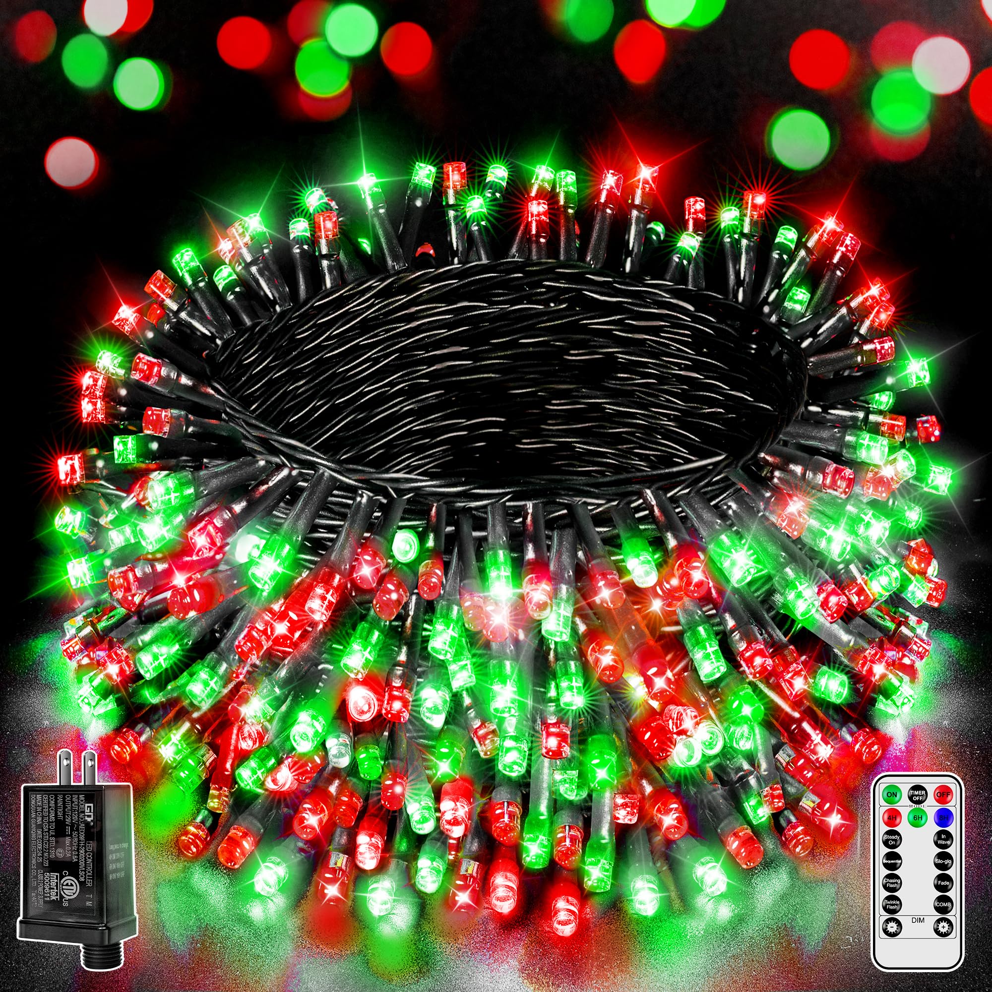 BrightChristmas 500 LED 164 FT Christmas Lights, Waterproof String ...
