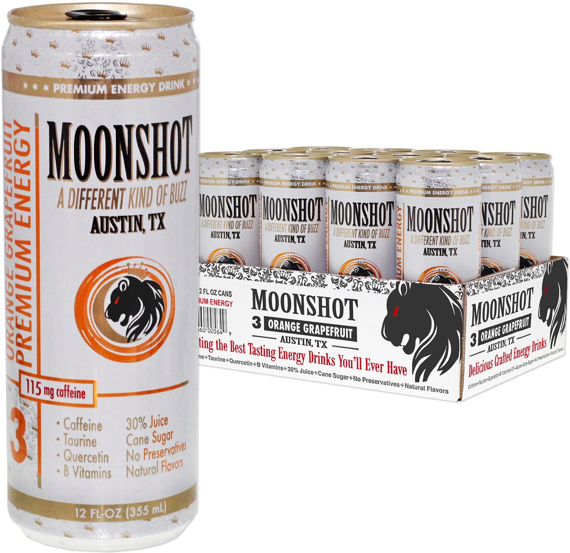 Amazon.com : MOONSHOT Sparkling Tart Cherry Energy Drink • 30% Juice ...