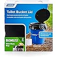 Amazon.com: Camco Bucket Toilet Seat with Lid - Converts Standard 5 ...