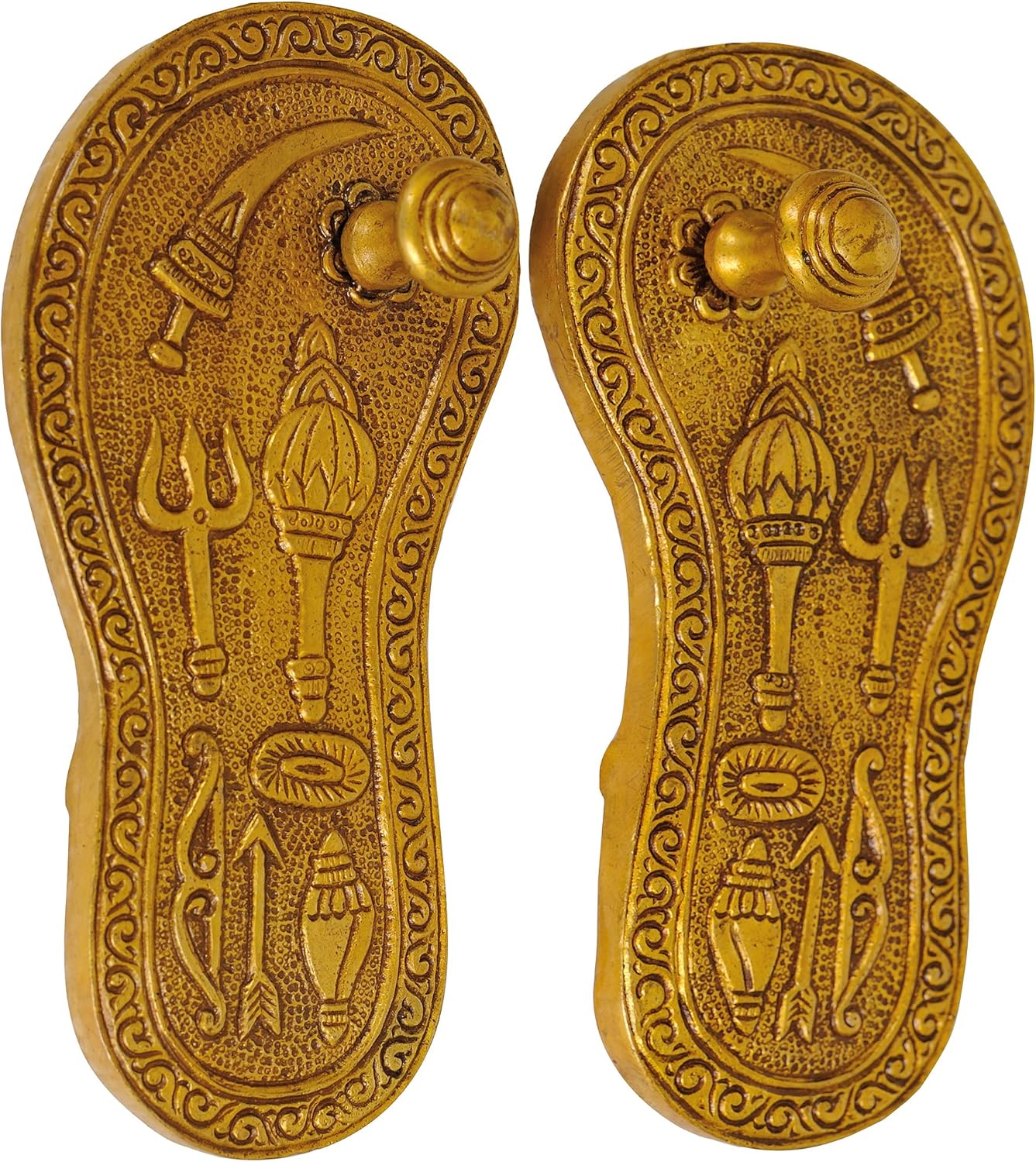 Amazon.com: Charan Paduka (Khadau) - Brass Statue: Home & Kitchen