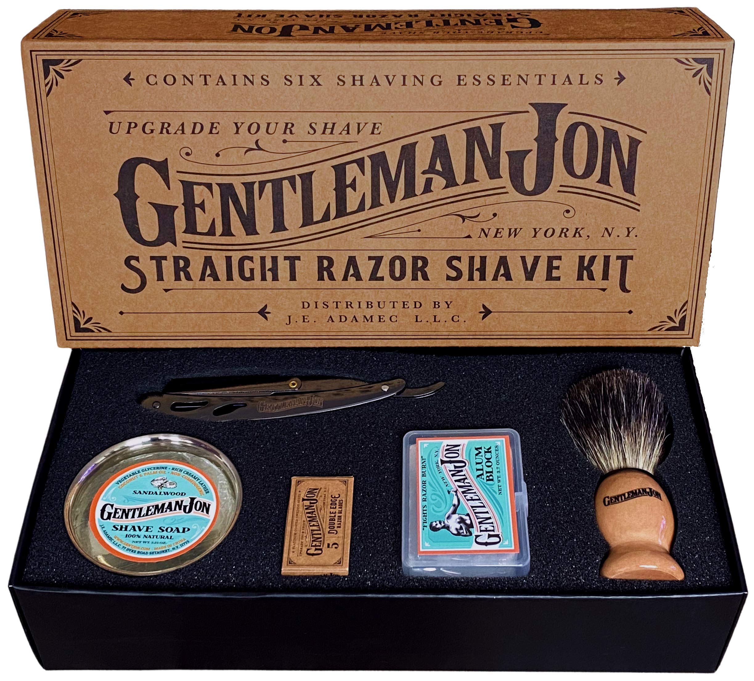 Gentleman Jon Straight Razor Shaving Kit | Vintage Wet Shave Grooming ...