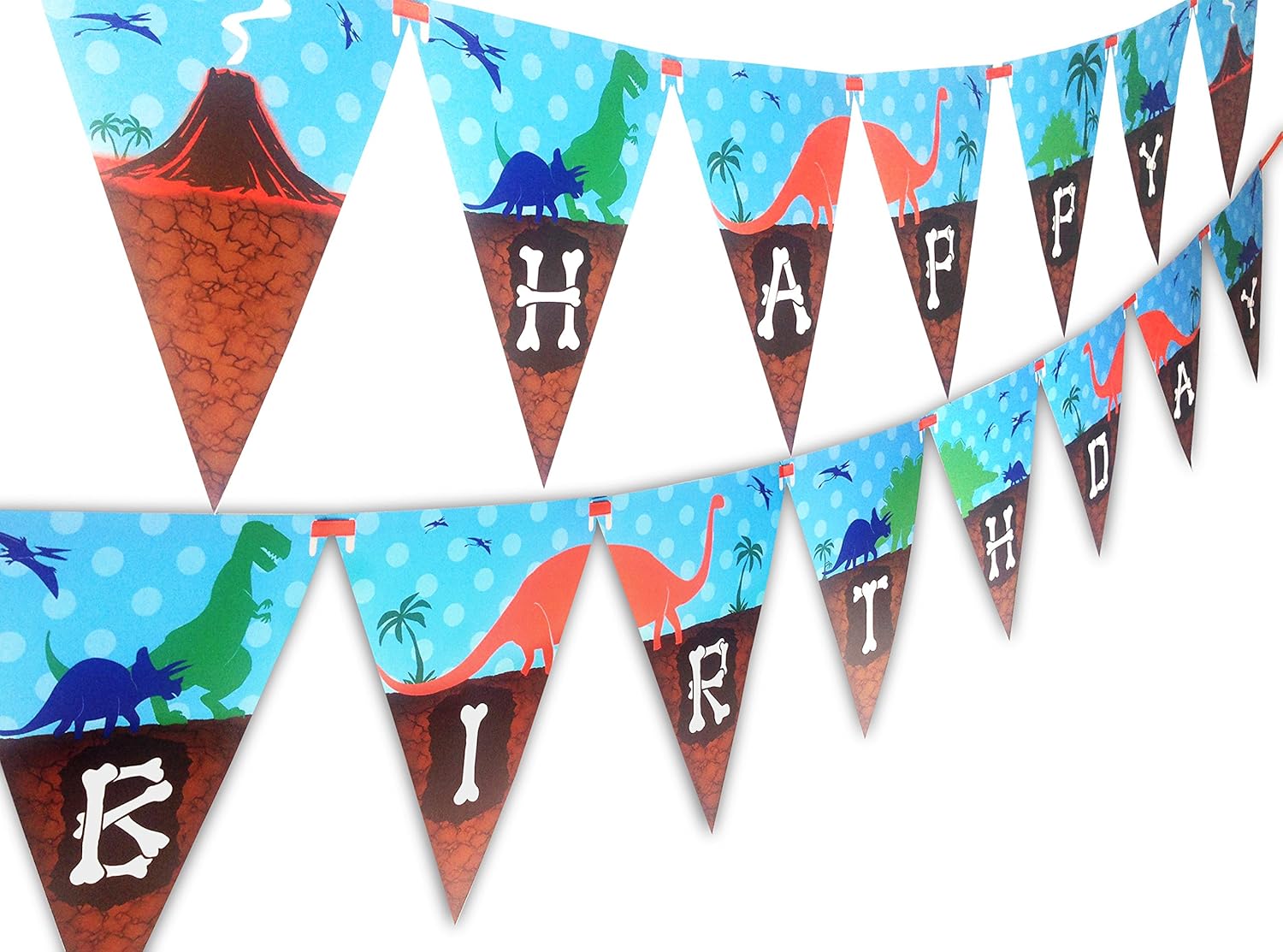 Amazon.com: Dinosaur Happy Birthday Banner Pennant: Health & Personal Care
