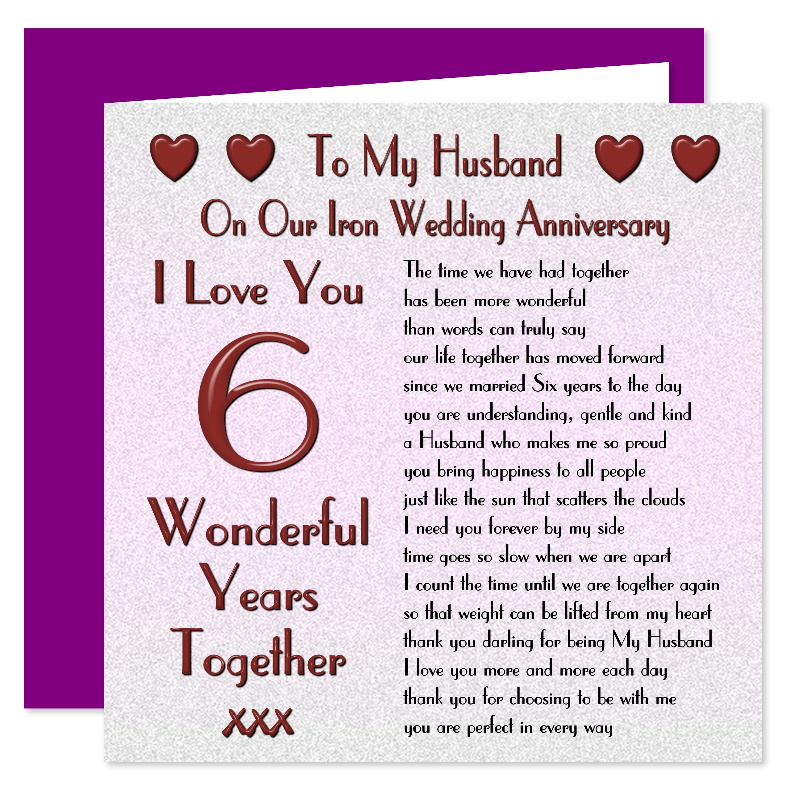 Cards Invitations Happy Wedding Anniversary Card Husband Love