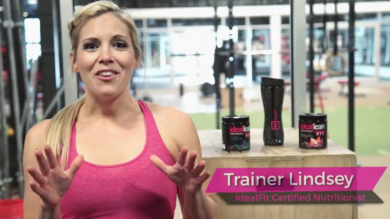 Watch Trainer Lindsey explains the benefits of using IdealLean Pre ...