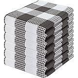 Amazon.com: PurpleEssences 100% Cotton Waffle Weave Check Plaid Kitchen ...