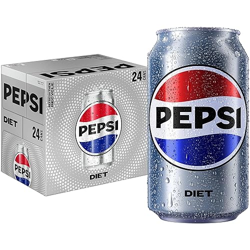 Pepsi Diet Cola Soda Pop, Zero Sugar, Zero Calorie, Sugar Free, 12 Fl ...