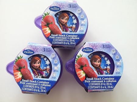 Amazon.com: Three Sets of Disney's Frozen Small Snack Container-each ...
